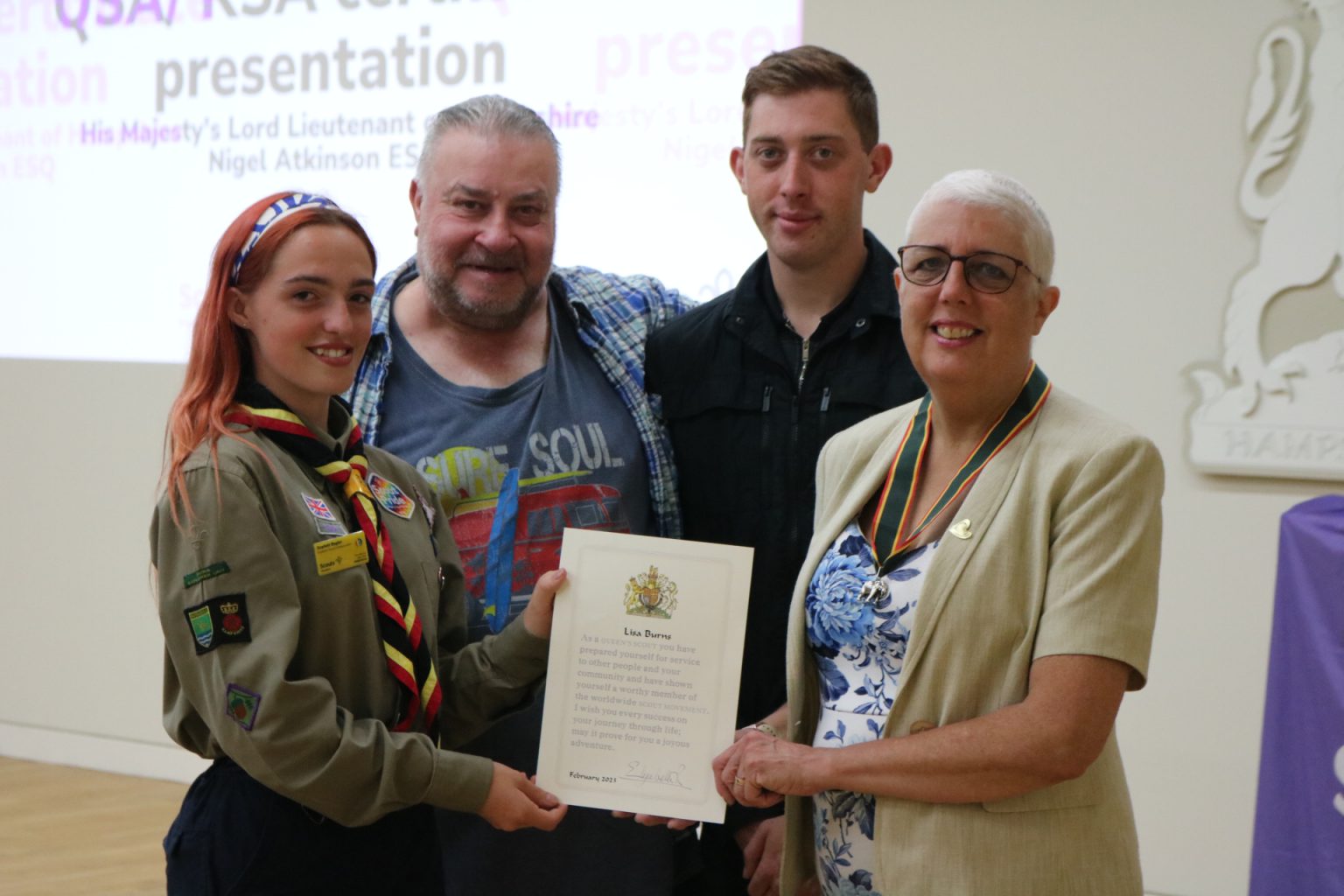 King's and Queen's Scouts receive royal seal of approval - Hampshire Scouts